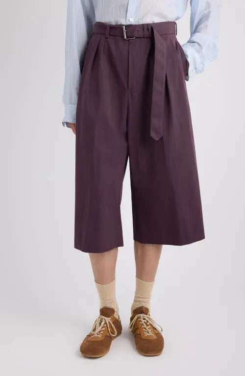 Dries Van Noten Belted Pleated Cotton Pants