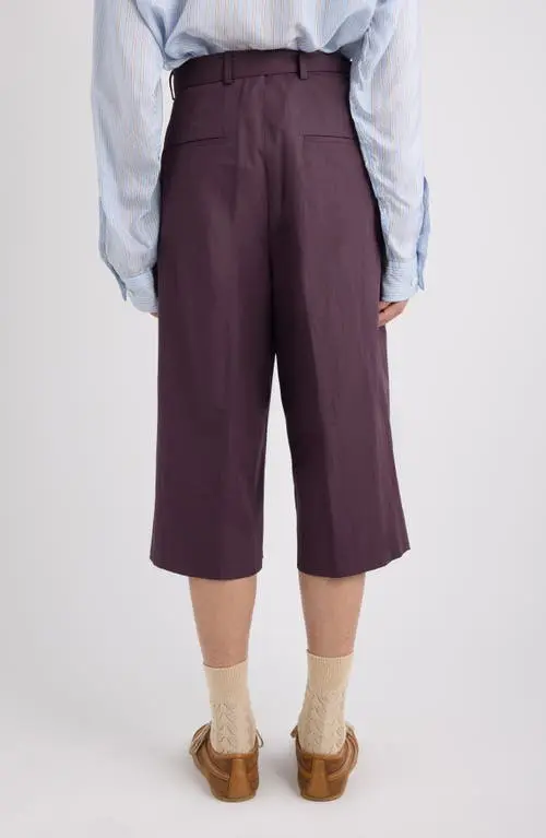 Dries Van Noten Belted Pleated Cotton Pants