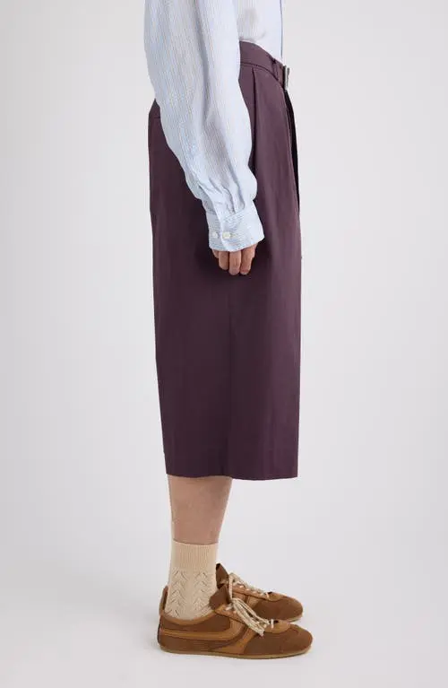 Dries Van Noten Belted Pleated Cotton Pants
