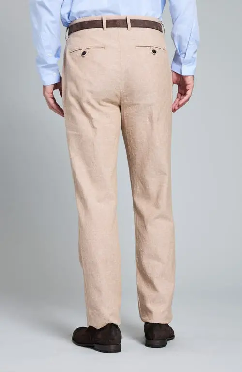 Billy Reid Flat Front Linen & Cotton Pants