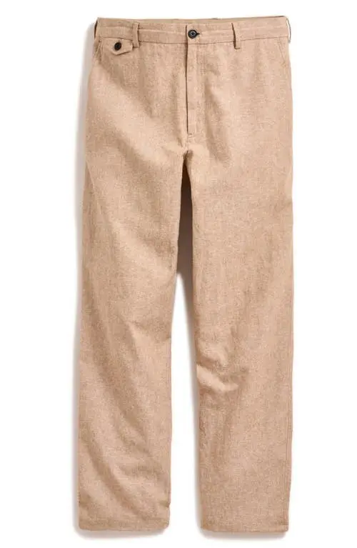 Billy Reid Flat Front Linen & Cotton Pants