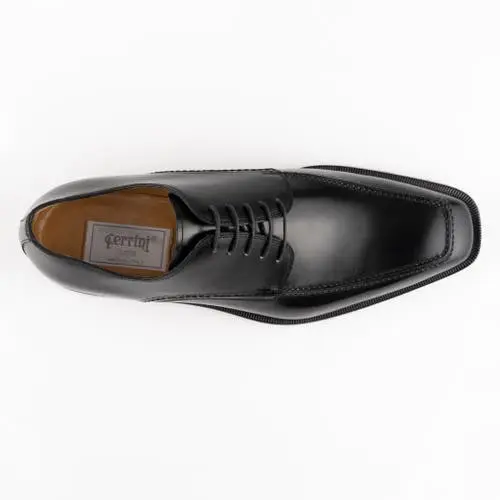 FERRINI French Calf Leather Lace Up - Black