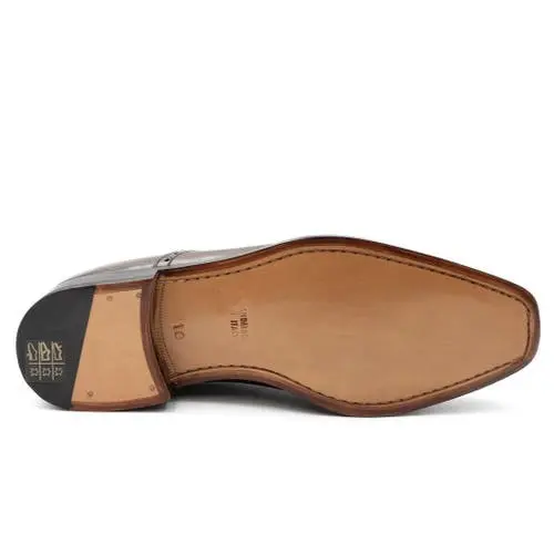 FERRINI Cap-toe Leather Lace-up - Chocolate