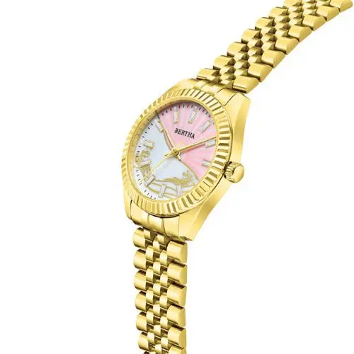 BERTHA WATCHES Marina Quartz Watch - Gold
