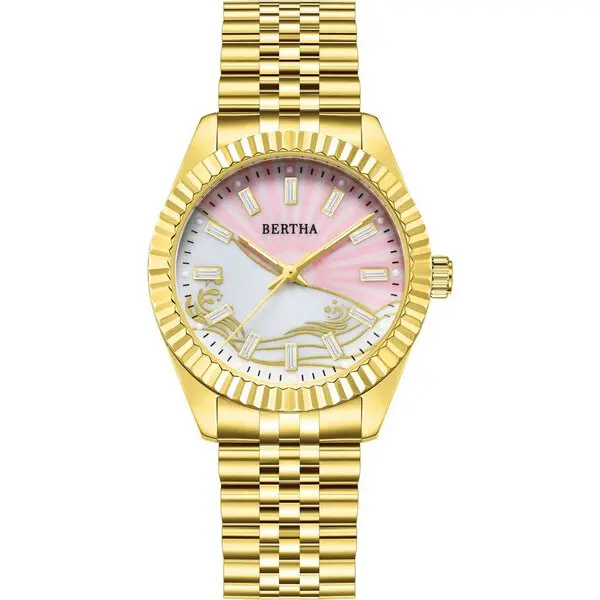 BERTHA WATCHES Marina Quartz Watch - Gold
