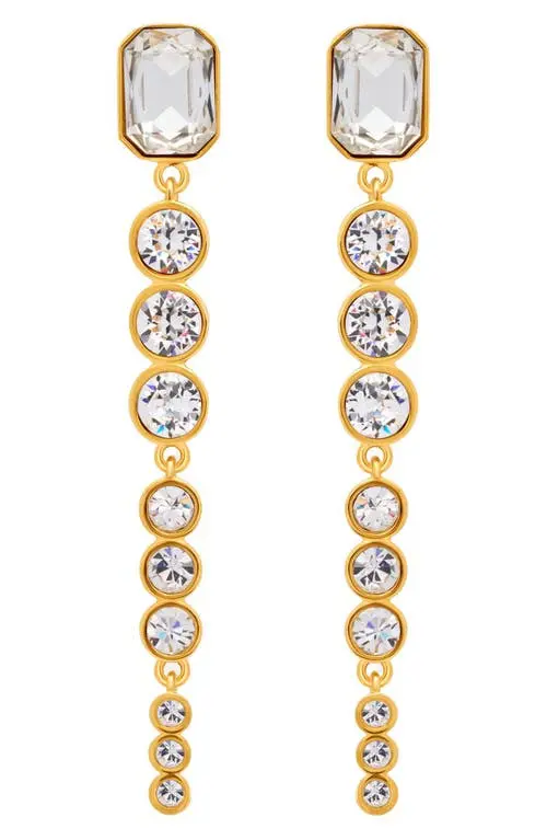 Oscar De La Renta Cascading Rhinestone Drop Earrings - Crystal