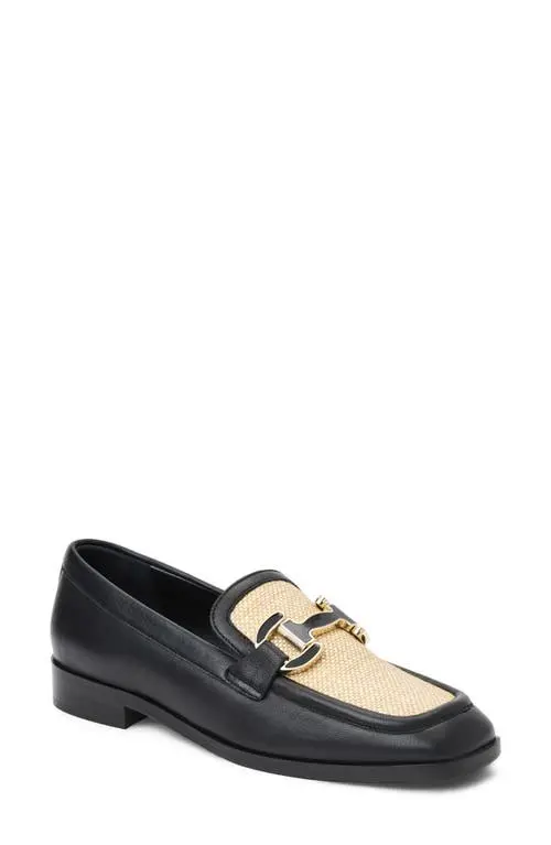 Bruno Magli Natalie Bit Loafer - Black Raffia