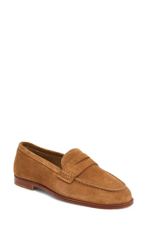 Bruno Magli Lixia Penny Loafer - Cognac Suede