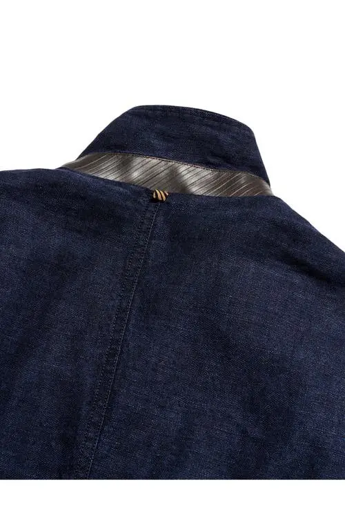 Billy Reid Canvas Pea Coat - Navy