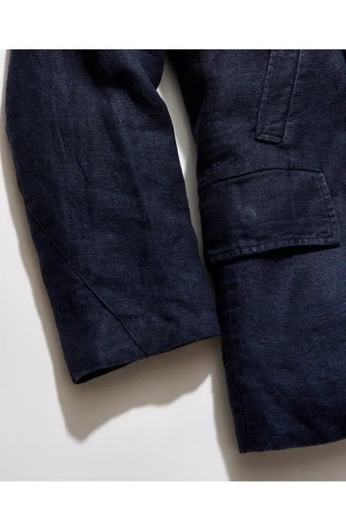Billy Reid Canvas Pea Coat - Navy