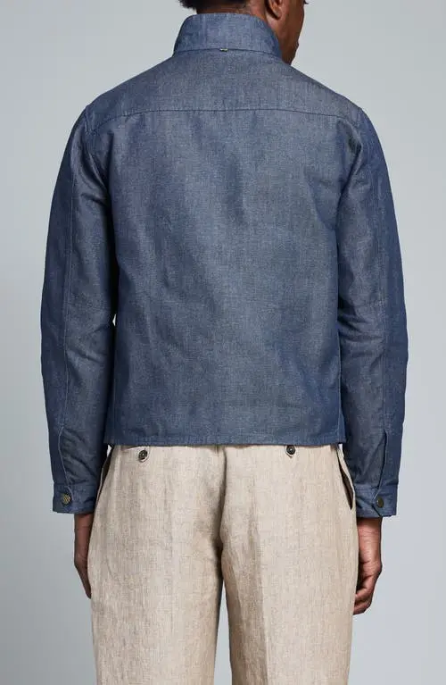 Billy Reid Waxed Denim Harrington Jacket
