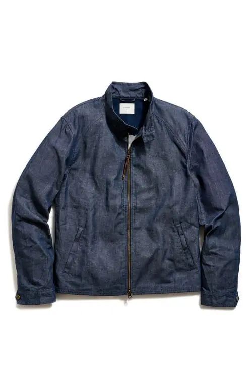 Billy Reid Waxed Denim Harrington Jacket