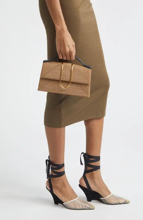Jacquemus Le Grand Bambino Raffia Handbag - Beige