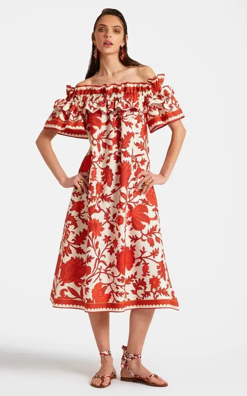 La DoubleJ Breakfast Dress - Dragonflower Red