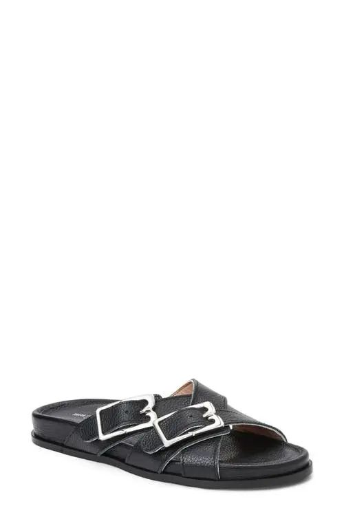 Bruno Magli Genesis Slide Sandal - Black Tumbled