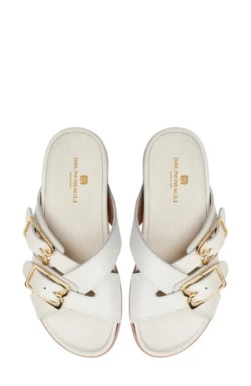 Bruno Magli Genesis Slide Sandal - Bone Tumbled