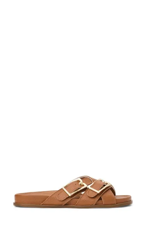 Bruno Magli Genesis Slide Sandal - Cognac Tumbled