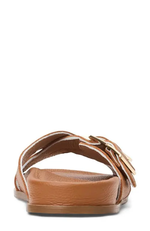Bruno Magli Genesis Slide Sandal - Cognac Tumbled