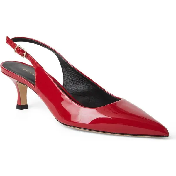Bruno Magli Palermo Slingback Kitten Heel Pumps - Berry Patent