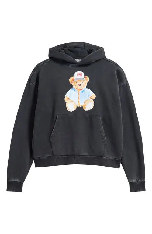 MARKET Watercolor Teddy Bear Graphic Hoodie - Black