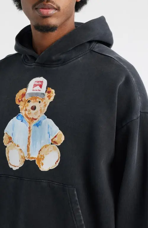 MARKET Watercolor Teddy Bear Graphic Hoodie