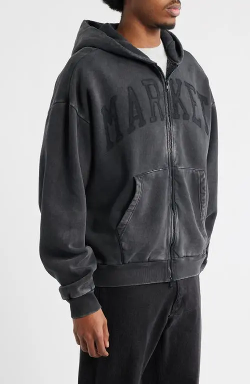MARKET Shadow Arc Cotton Full Zip Hoodie