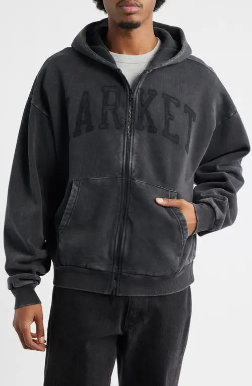 MARKET Shadow Arc Cotton Full Zip Hoodie