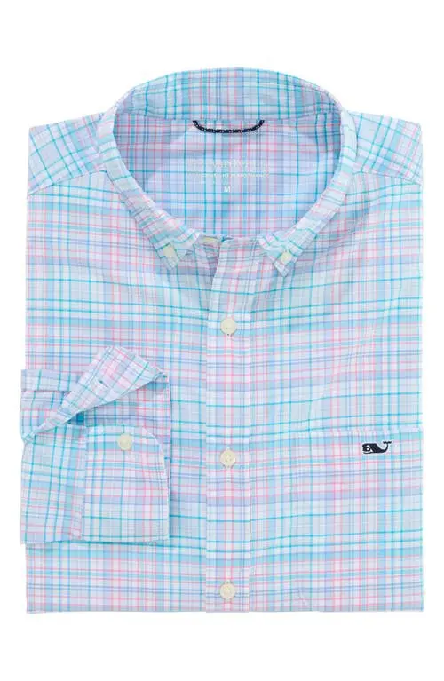 Vineyard Vines Parrotfish Plaid Performance Button Down Shirt