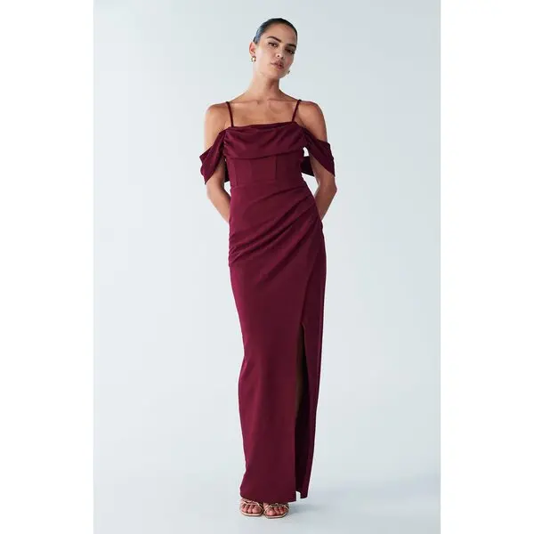 BWLDR Amaliah Dress - Burgundy
