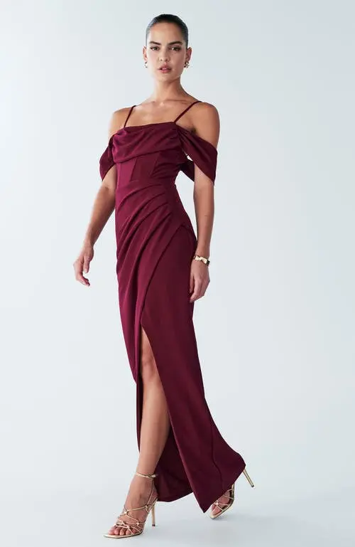 BWLDR Amaliah Maxi Dress - Burgundy