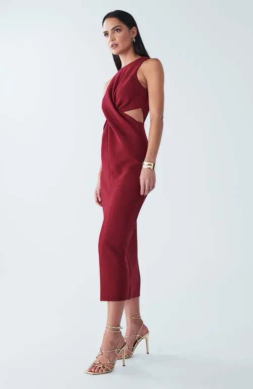 BWLDR Newark Midi Dress - Burgundy