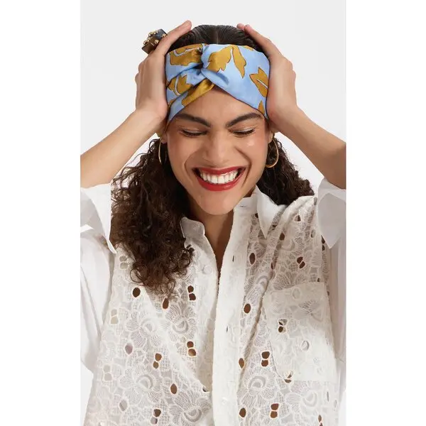 La DoubleJ Pinup Headband - Tangle Light Blue