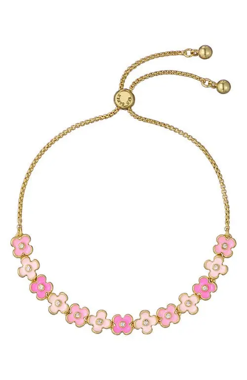 Ted Baker London Gala Garland Slider Bracelet - Metallic Gold/pink