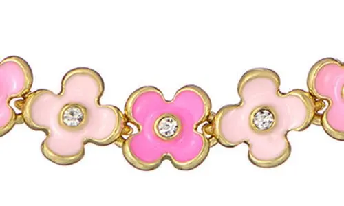 Ted Baker London Gala Garland Slider Bracelet - Metallic Gold/pink