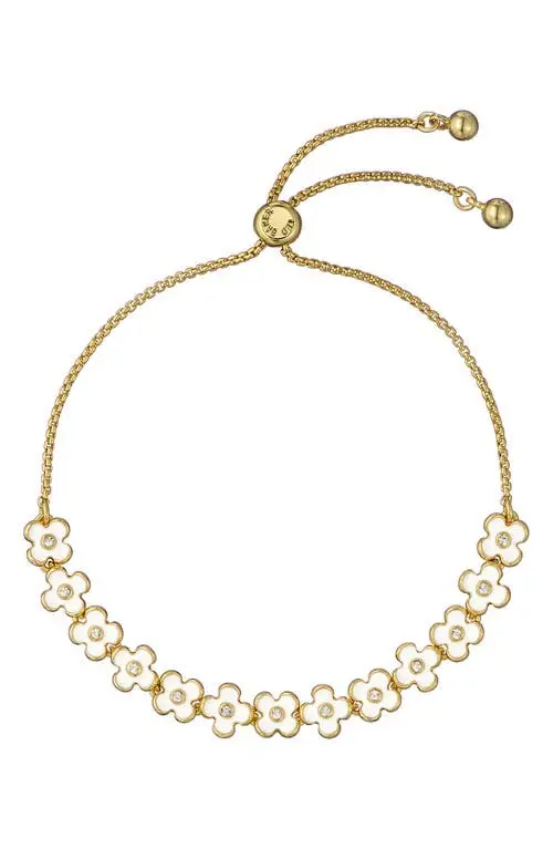 Ted Baker London Gala Garland Slider Bracelet - Metallic Gold/white
