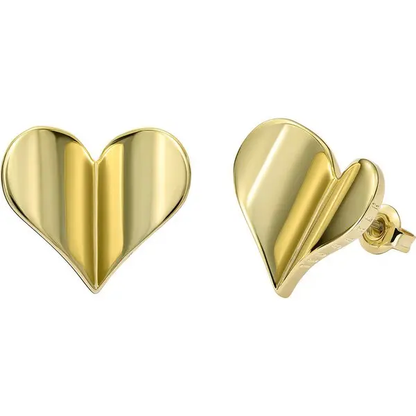 Ted Baker London Helena Flutter Heart Stud Earrings - Metallic Gold