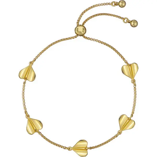 Ted Baker London Helena Flutter Heart Station Bracelet - Metallic Gold