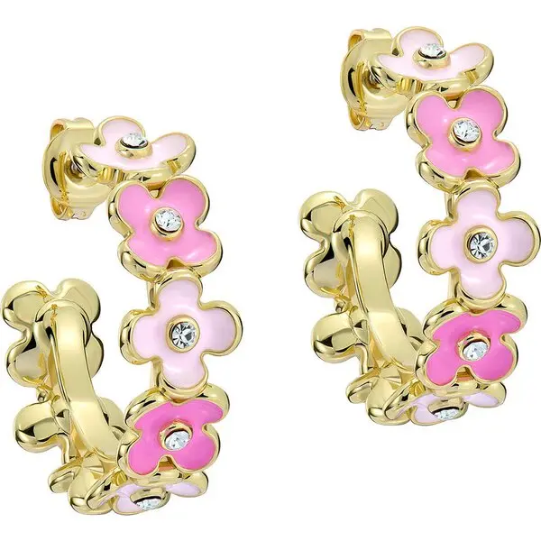 Ted Baker London Garvi Garland Hoop Earrings - Metallic Gold/pink