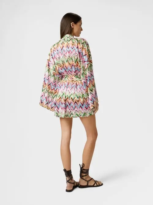 Missoni Cover-up In Stretch Viscose With Lace And Zigzag Motif