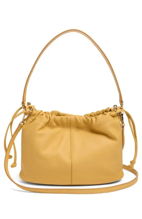 Strathberry Midi Leather Drawstring Handbag - Brulee