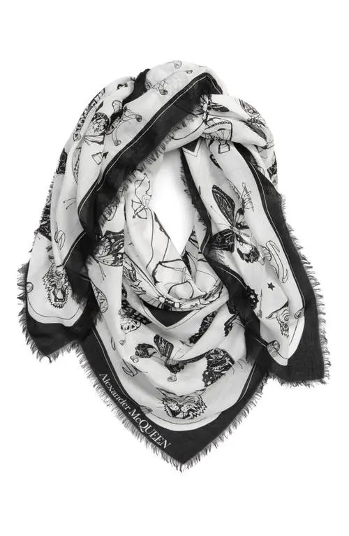 Alexander McQueen Alexander Inked Butterfly Shawl