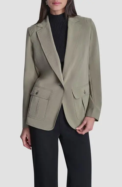 Dkny Faux Suede Fuji Blazer - Light Fatigue