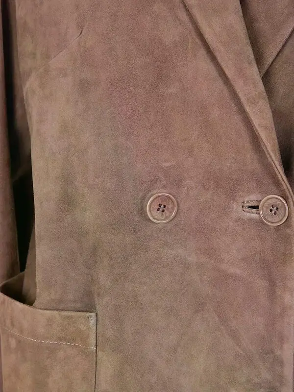 SALVATORE SANTORO Leather Double-breasted Jacket