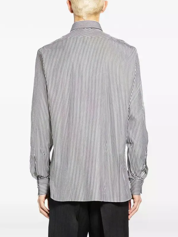 TOM FORD Striped-pattern Classic-fit Shirt - White