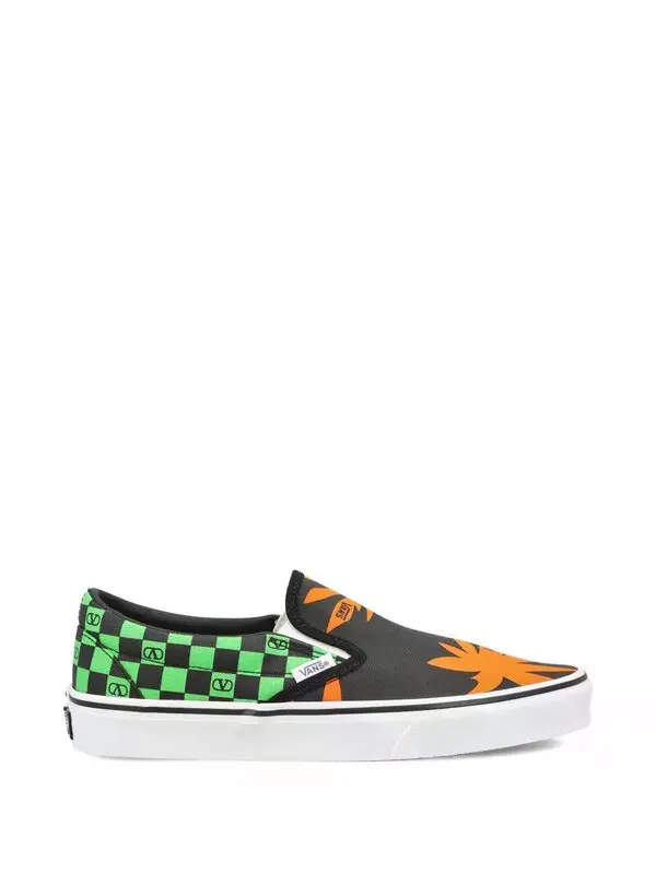 Valentino Garavani Vans Classic Checkered Palm Sneakers - Black