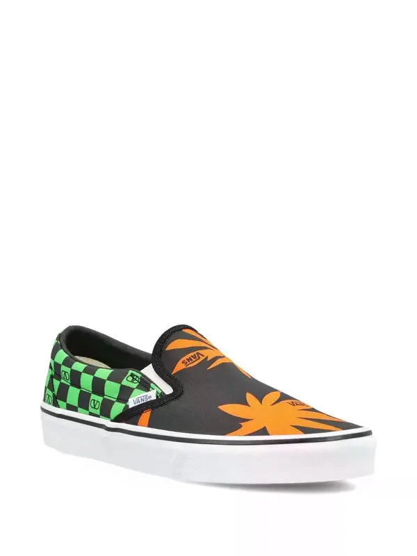 Valentino Garavani Vans Classic Checkered Palm Sneakers - Black