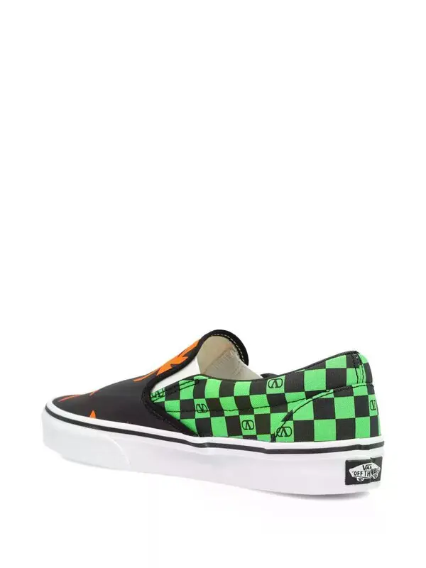 Valentino Garavani Vans Classic Checkered Palm Sneakers - Black