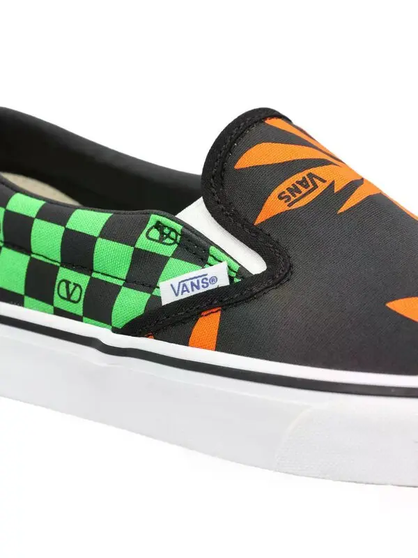 Valentino Garavani Vans Classic Checkered Palm Sneakers - Black