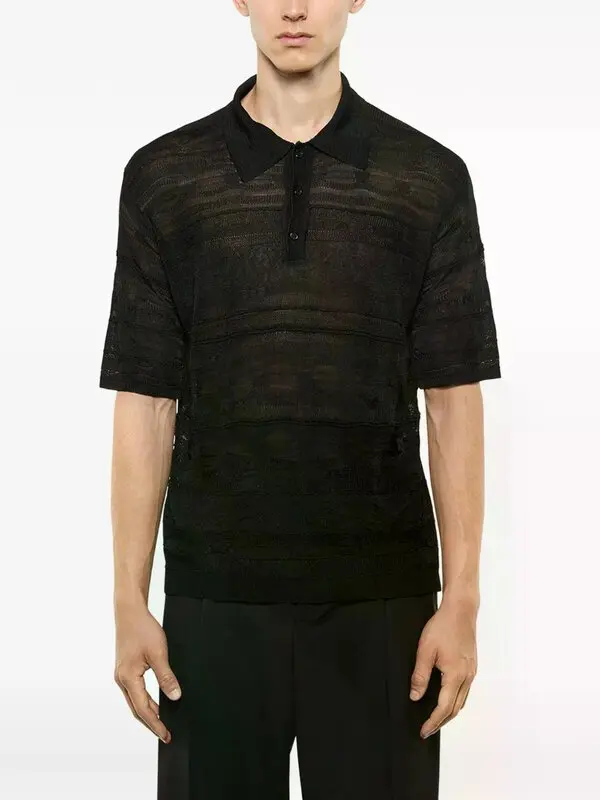 LANEUS Knitted Polo Shirt