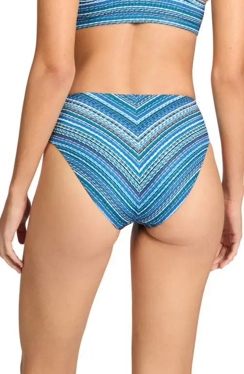 Robin Piccone Emilia High-waisted Bikini Bottoms - Lapis Multi